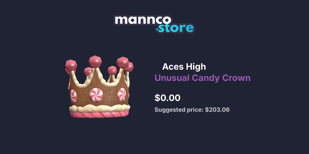Aces High Unusual Candy Crown | Mannco.store