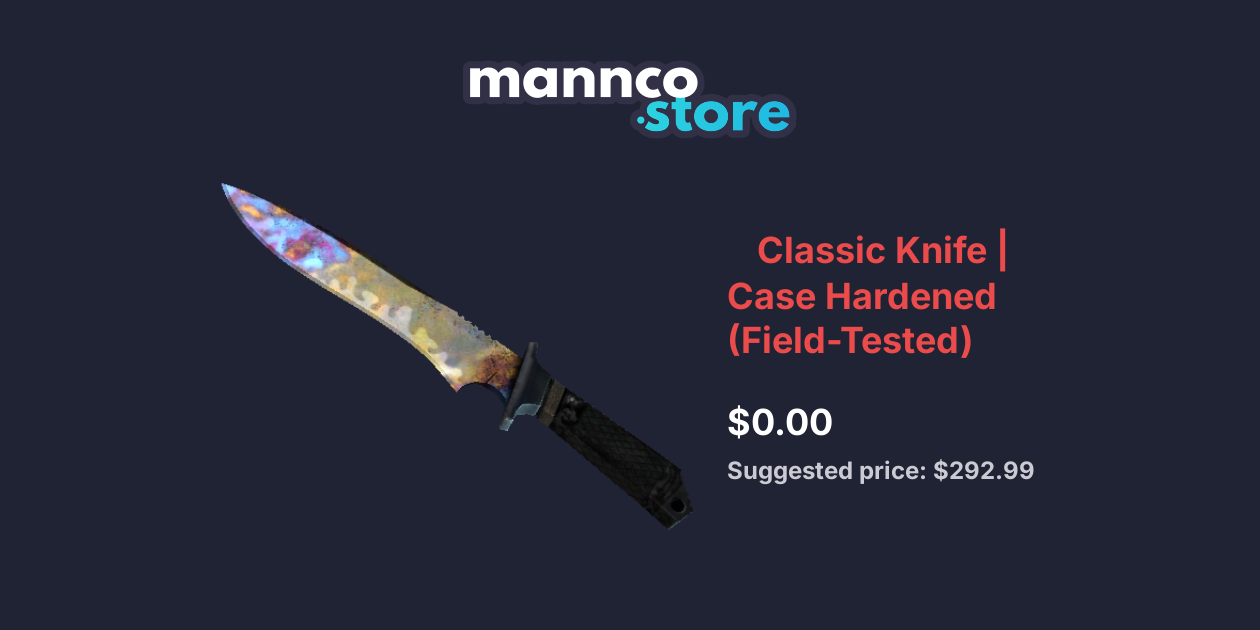 Classic Knife Case Hardened Field Tested Mannco Store