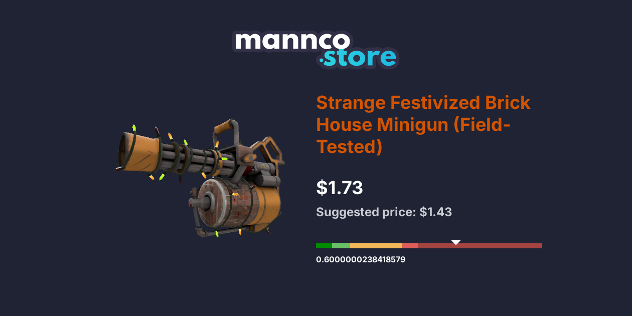 Strange Festivized Brick House Minigun (Field-Tested) | Mannco.store Strange Festivized Brick House Minigun (Field-Tested) | Mannco.store