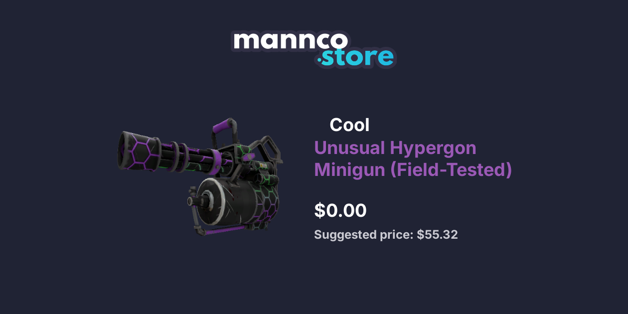 Cool Unusual Hypergon Minigun (Field-Tested) | Mannco.store