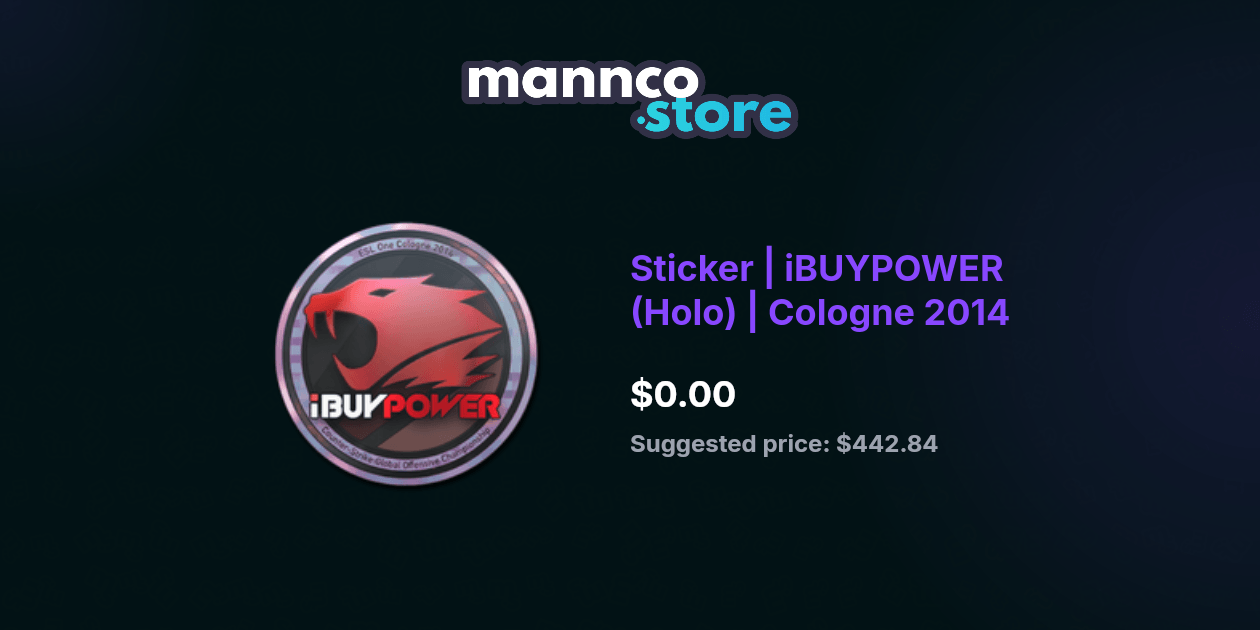 Sticker | iBUYPOWER (Holo) | Cologne 2014 | Mannco.store