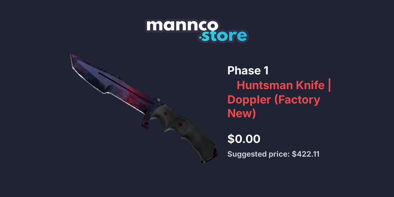 Phase 1 ★ Huntsman Knife | Doppler (Factory New) | Mannco.store