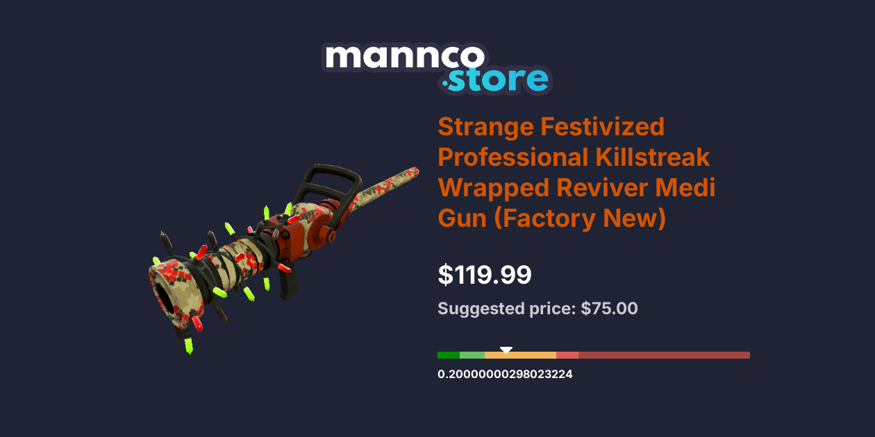 Strange Festivized Professional Killstreak Wrapped Reviver Medi Gun ...