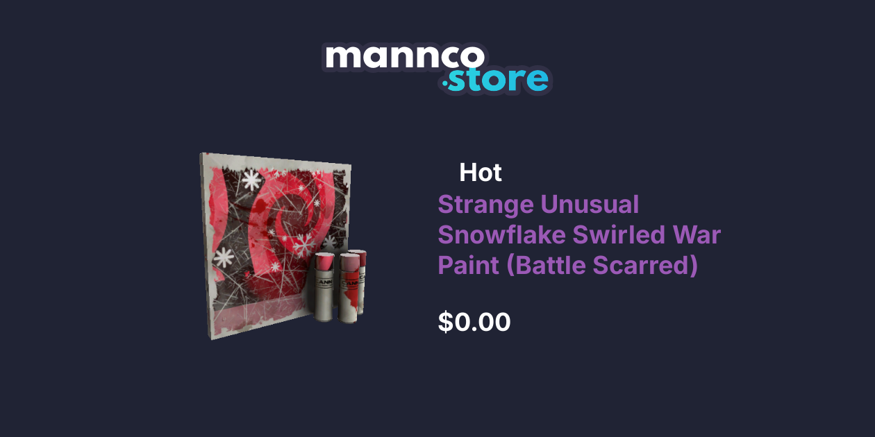 Hot Strange Unusual Snowflake Swirled War Paint (Battle Scarred ...
