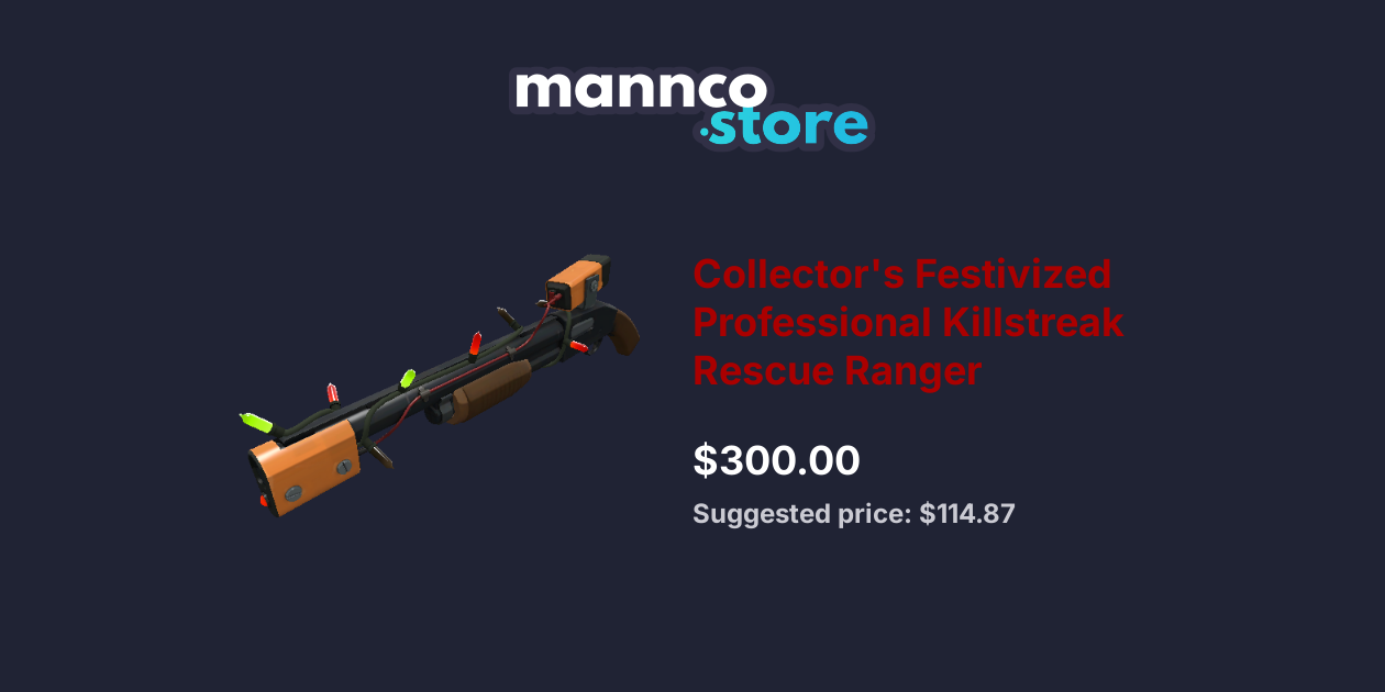 Collector s Festivized Professional Killstreak Rescue Ranger | Mannco.store