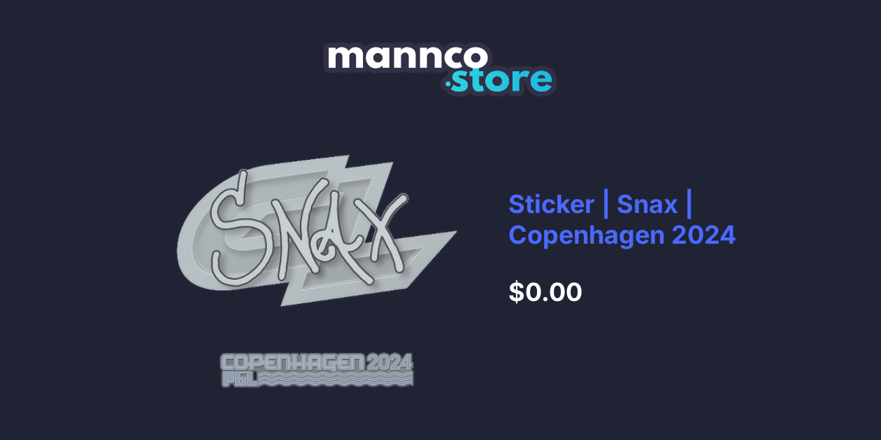 Sticker | Snax | Copenhagen 2024 | Mannco.store
