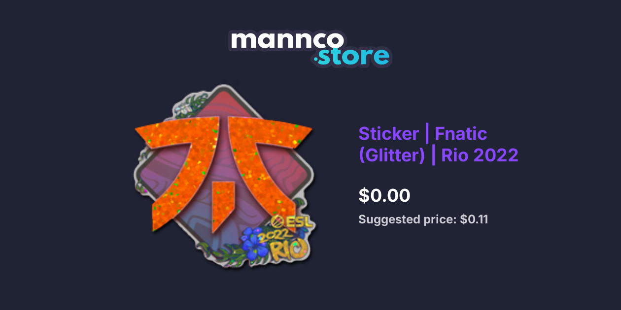 Sticker | Fnatic (Glitter) | Rio 2022 | Mannco.store