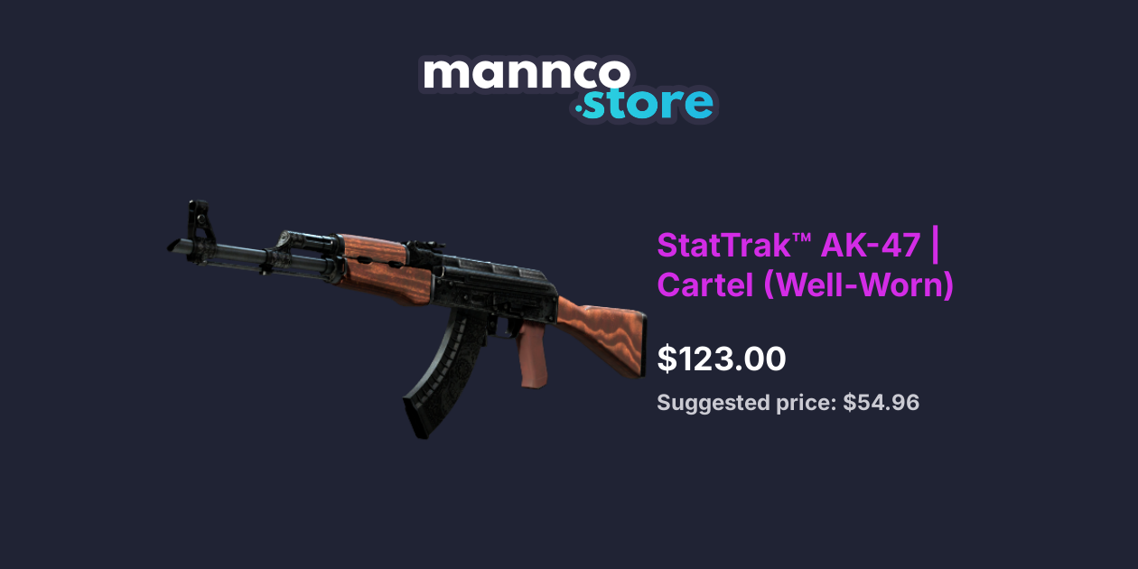 StatTrak™ AK-47 | Cartel (Well-Worn) | Mannco.store