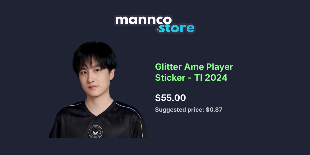 Glitter Ame Player Sticker - TI 2024 | Mannco.store