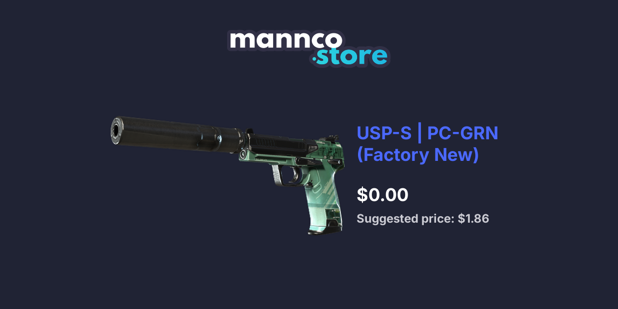 USP-S | PC-GRN (Factory New) | Mannco.store