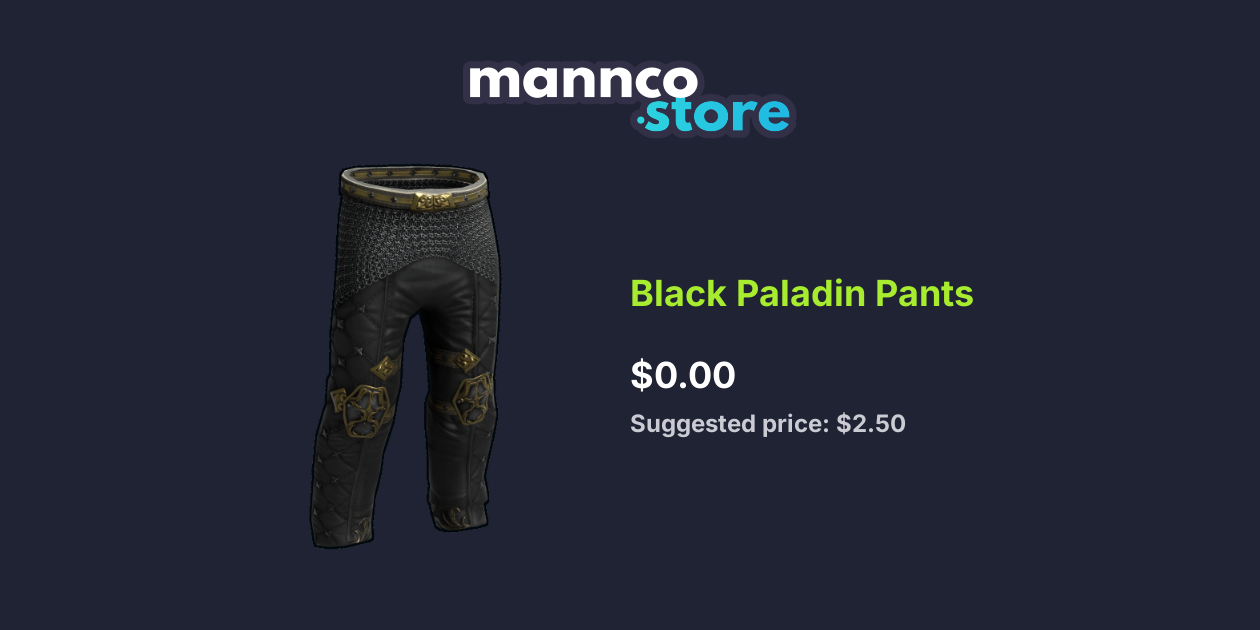 Black Paladin Pants | Mannco.store