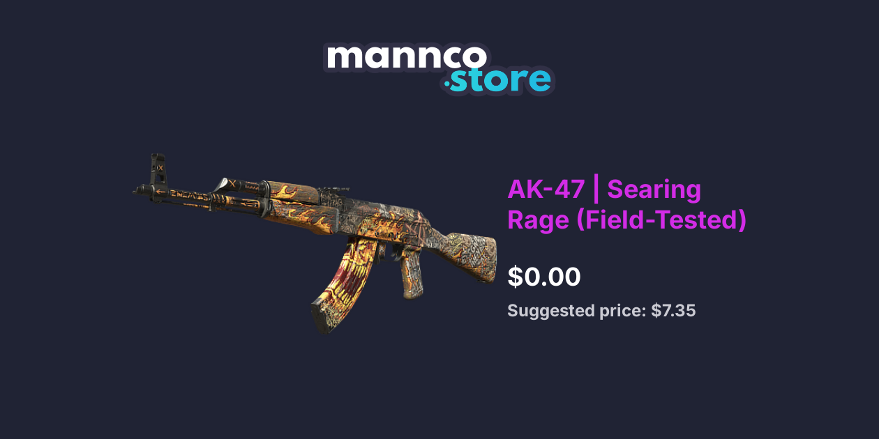 AK-47 | Searing Rage (Field-Tested) | Mannco.store