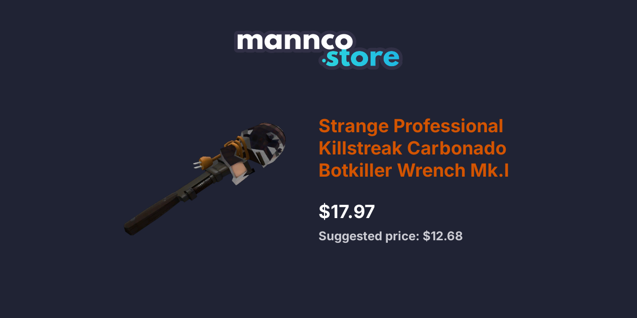 Strange Professional Killstreak Carbonado Botkiller Wrench Mk.I ...