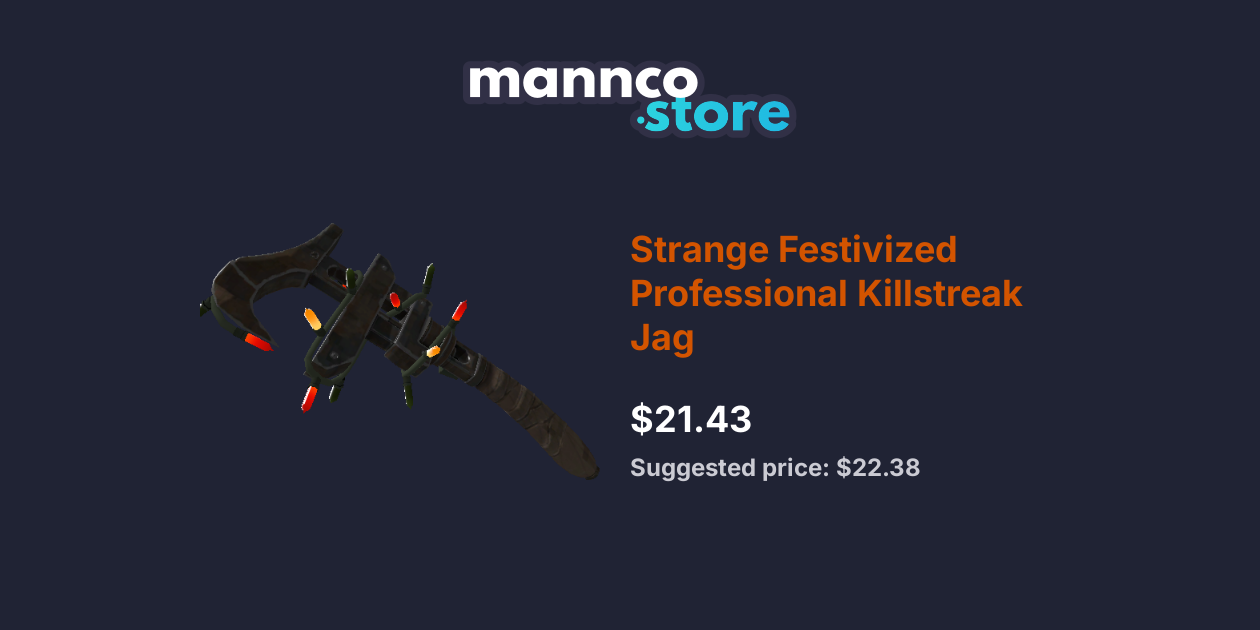 Strange Festivized Professional Killstreak Jag | Mannco.store Strange Festivized Professional Killstreak Jag | Mannco.store