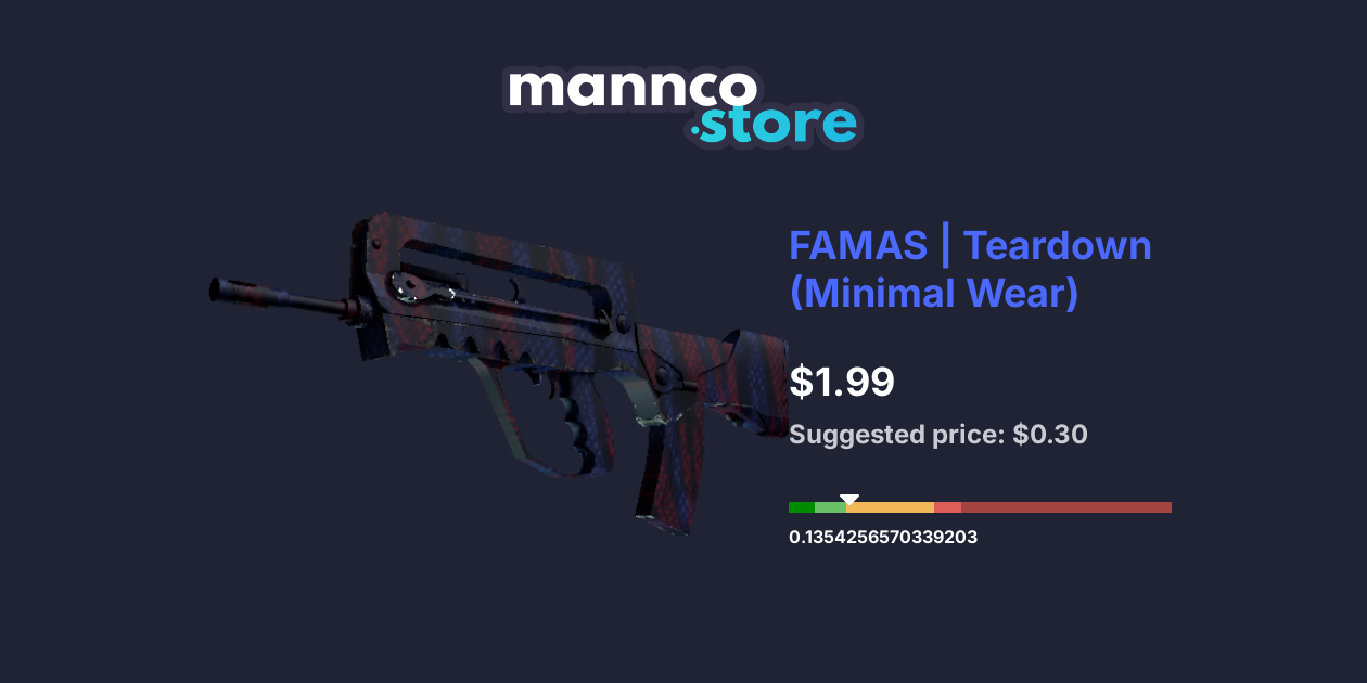 FAMAS | Teardown (Minimal Wear) | Mannco.store