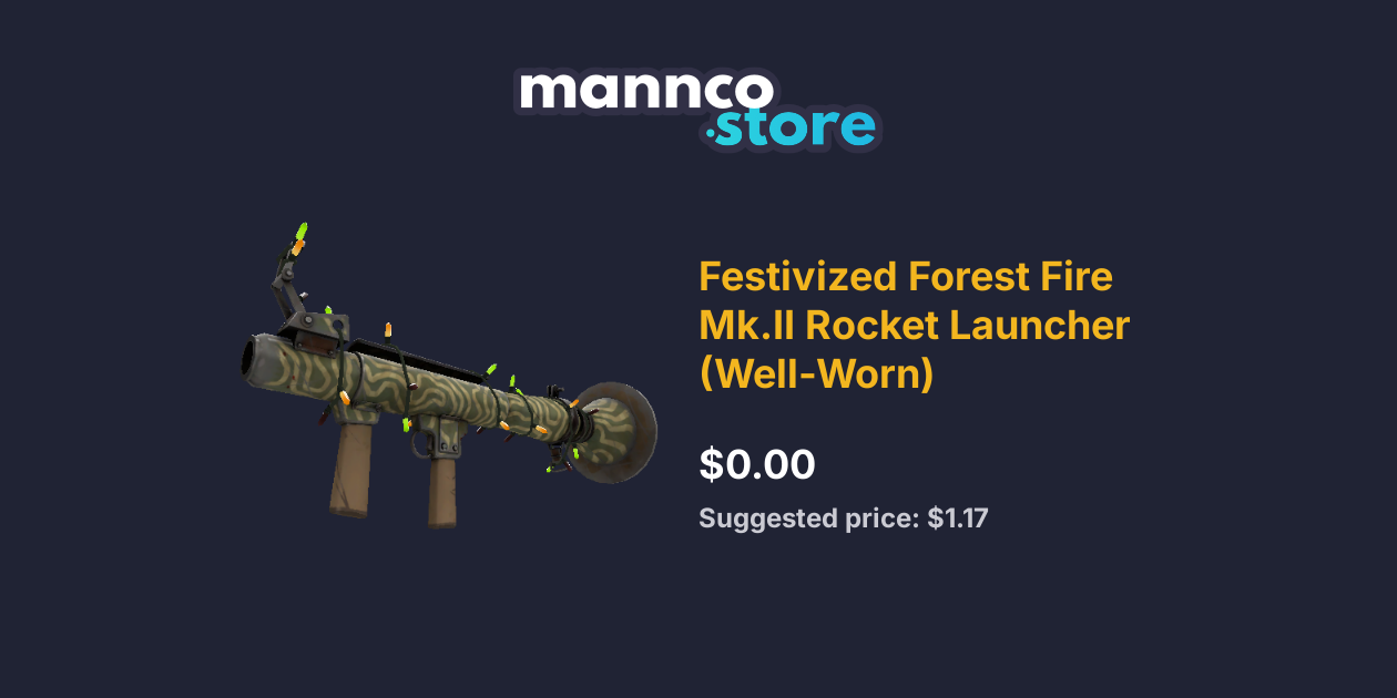 Festivized Forest Fire Mk.II Rocket Launcher (Well-Worn) | Mannco.store