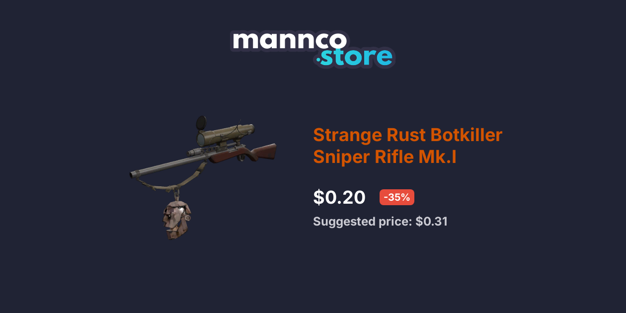 Strange Rust Botkiller Sniper Rifle Mk.I | Mannco.store