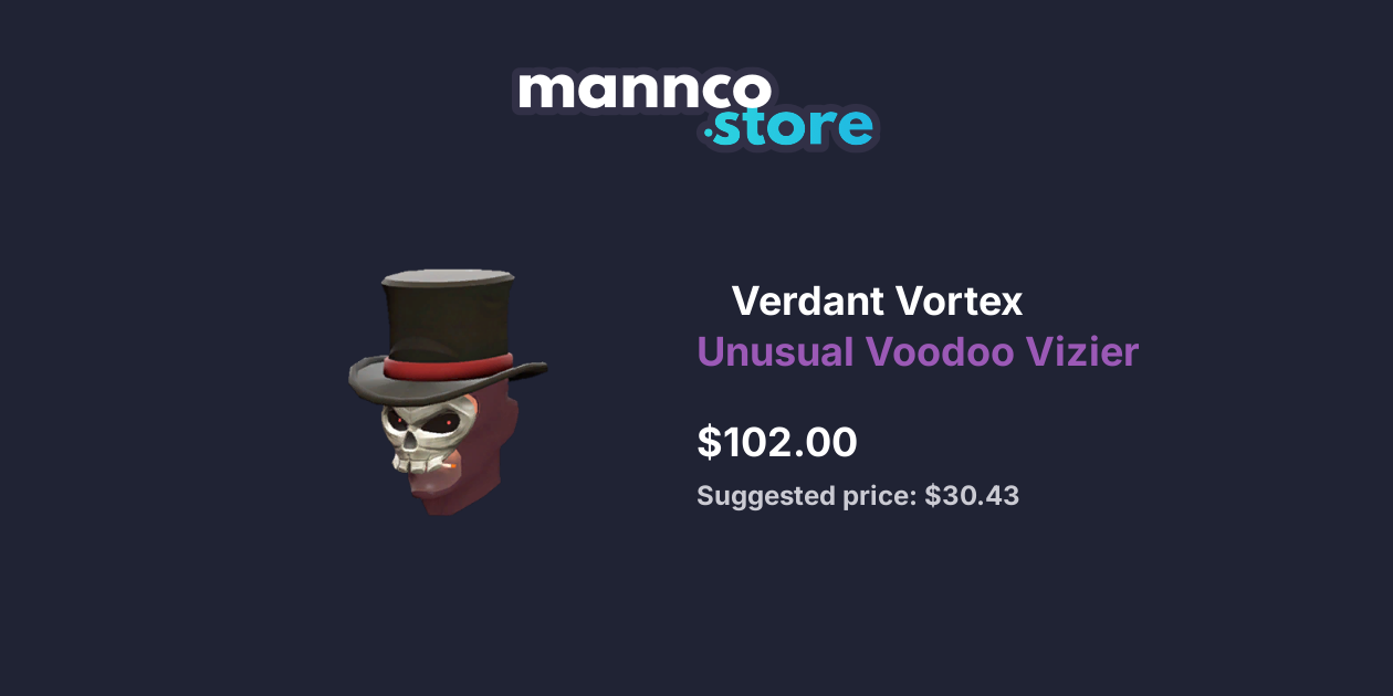 Verdant Vortex Unusual Voodoo Vizier | Mannco.store