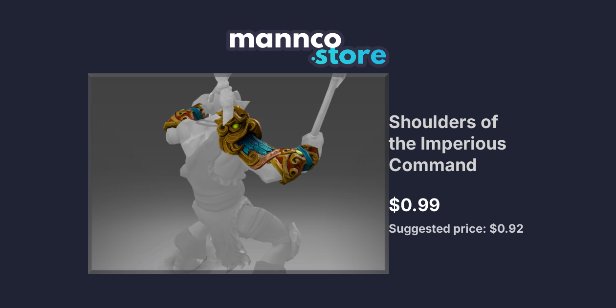 Uncraftable Shoulders of the Imperious Command | Mannco.store