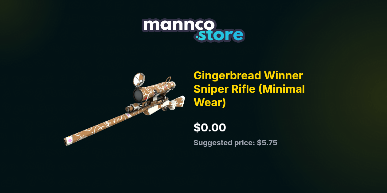 Gingerbread Winner Sniper Rifle (Minimal Wear) | Mannco.store