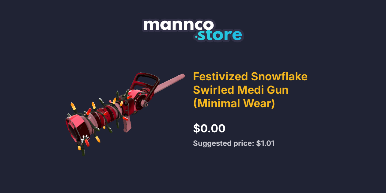 Festivized Snowflake Swirled Medi Gun (Minimal Wear) | Mannco.store