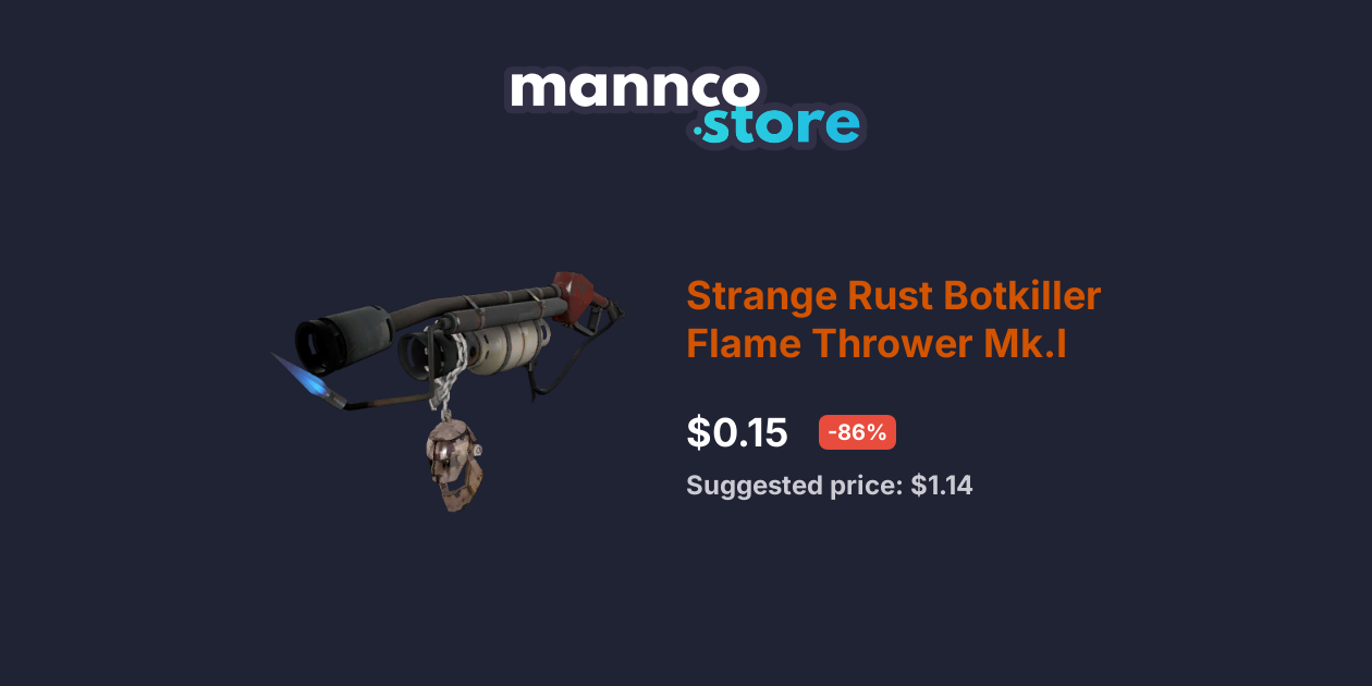 Strange Rust Botkiller Flame Thrower Mk.I | Mannco.store