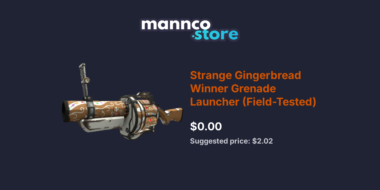 Strange Gingerbread Winner Grenade Launcher (Field-Tested) | Mannco.store