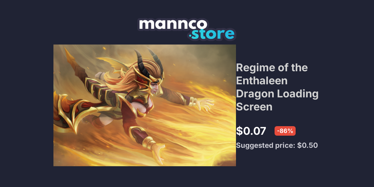 Regime of the Enthaleen Dragon Loading Screen | Mannco.store