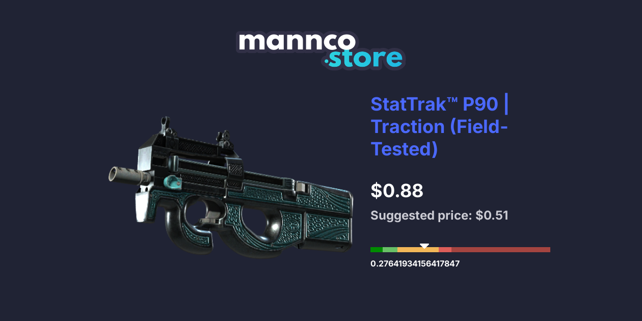 StatTrak™ P90 | Traction (Field-Tested) | Mannco.store