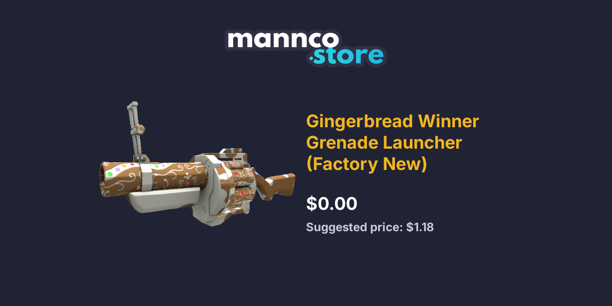 Gingerbread Winner Grenade Launcher (Factory New) | Mannco.store