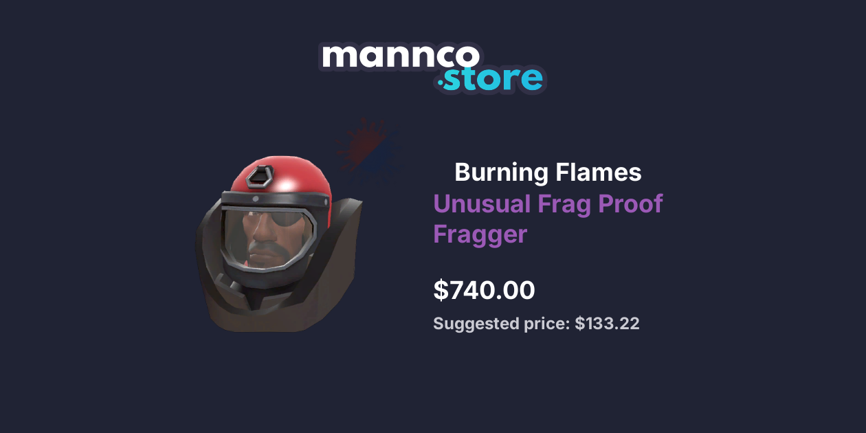 Burning Flames Unusual Frag Proof Fragger | Mannco.store