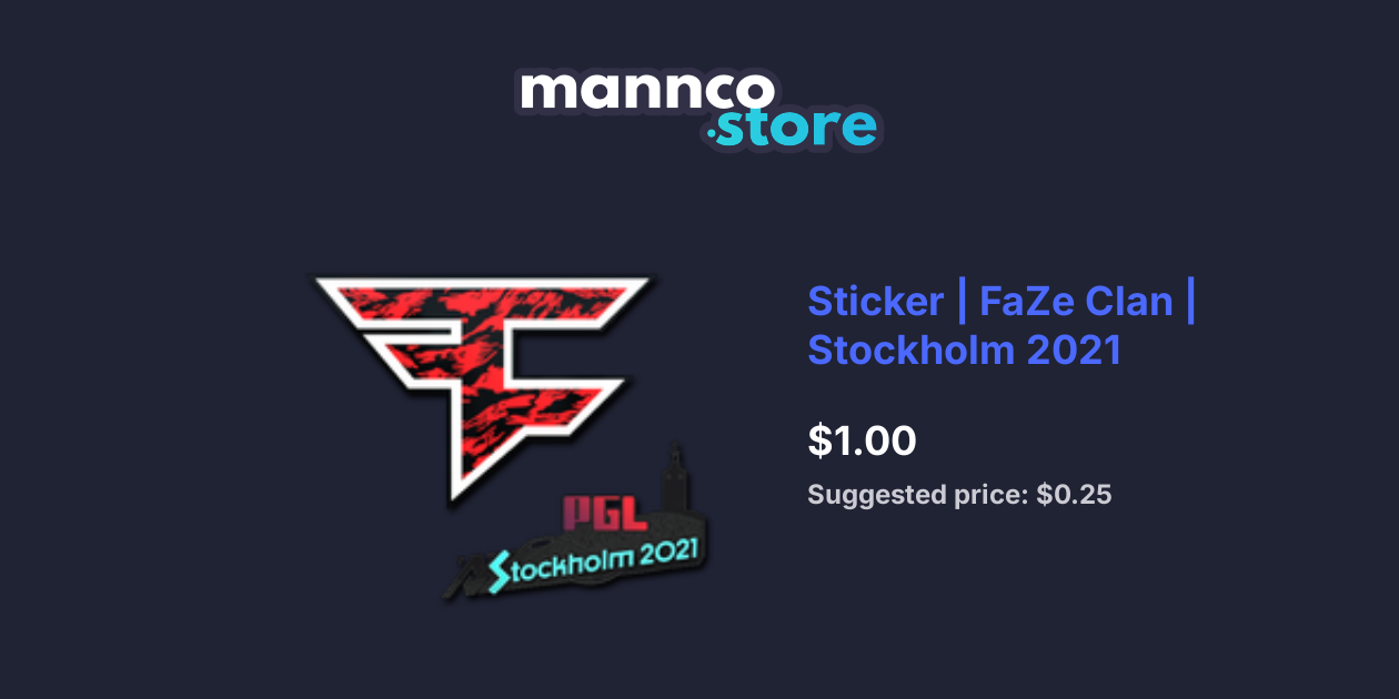 Sticker | FaZe Clan | Stockholm 2021 | Mannco.store