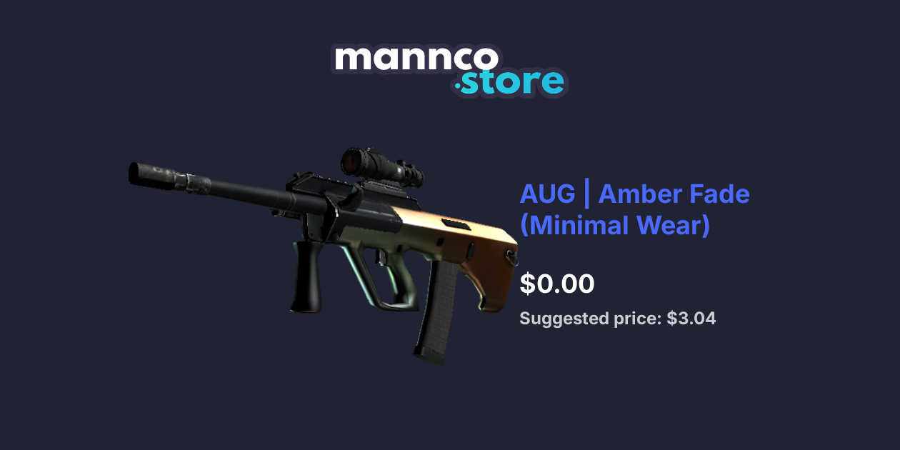 AUG | Amber Fade (Minimal Wear) | Mannco.store