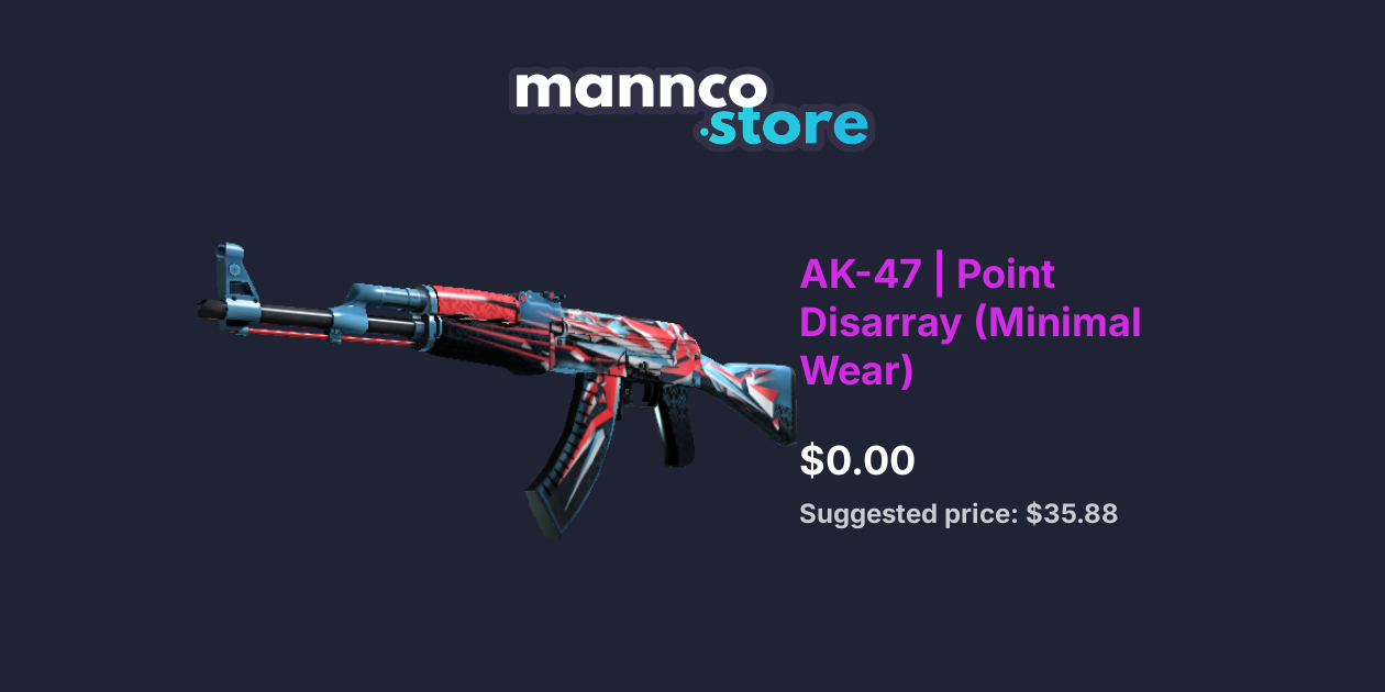 AK-47 | Point Disarray (Minimal Wear) | Mannco.store