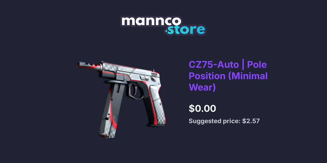 CZ75-Auto | Pole Position (Minimal Wear) | Mannco.store