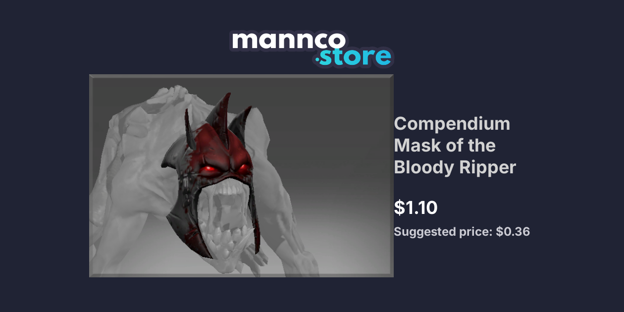 Compendium Mask of the Bloody Ripper | Mannco.store