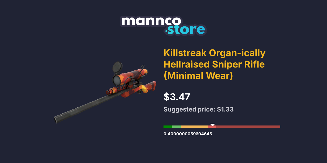 Killstreak Organ-ically Hellraised Sniper Rifle (Minimal Wear) | Mannco ...