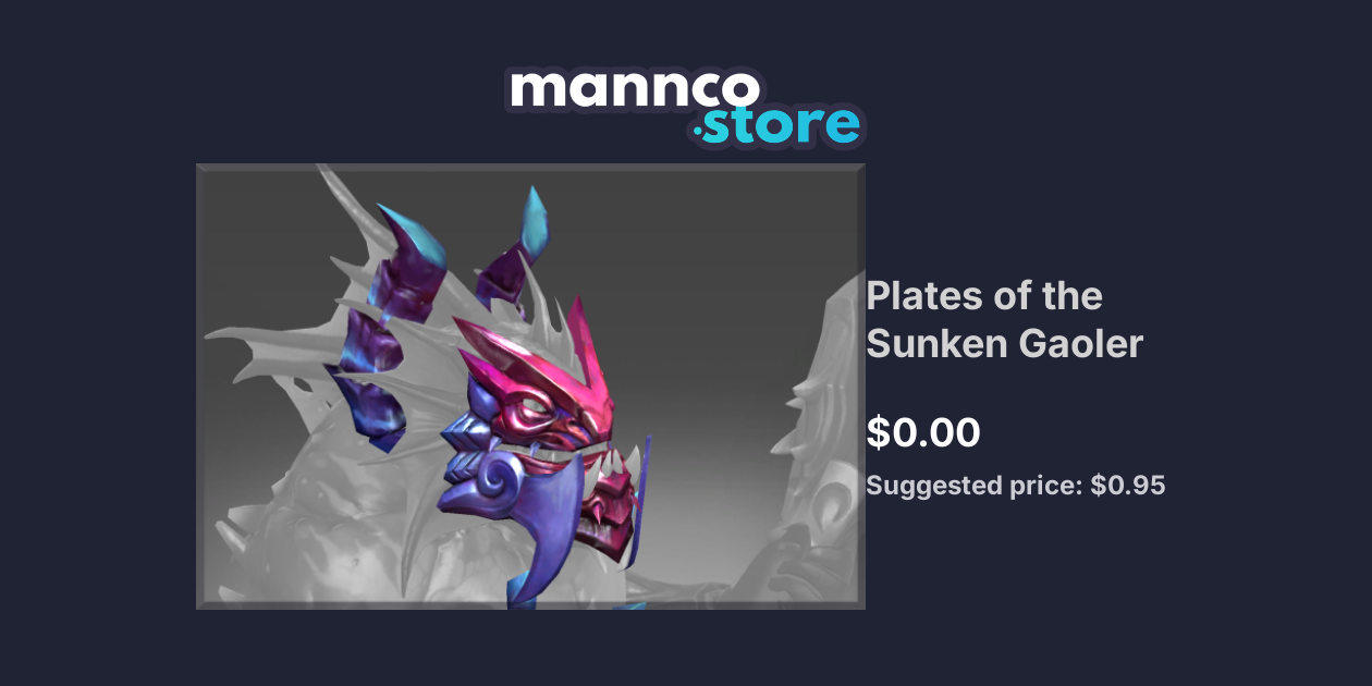 Plates of the Sunken Gaoler | Mannco.store