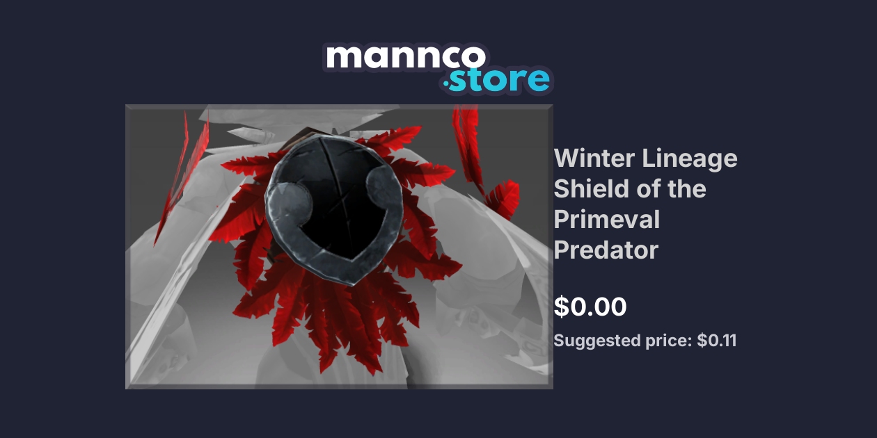 Winter Lineage Shield of the Primeval Predator | Mannco.store