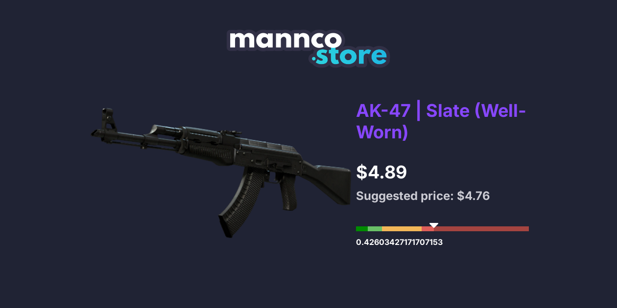 AK-47 | Slate (Well-Worn) | Mannco.store