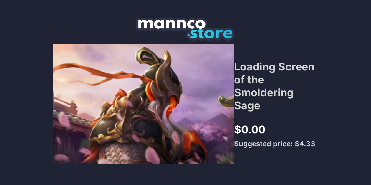 Loading Screen of the Smoldering Sage | Mannco.store