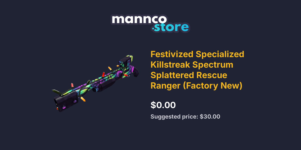 Festivized Specialized Killstreak Spectrum Splattered Rescue Ranger ...