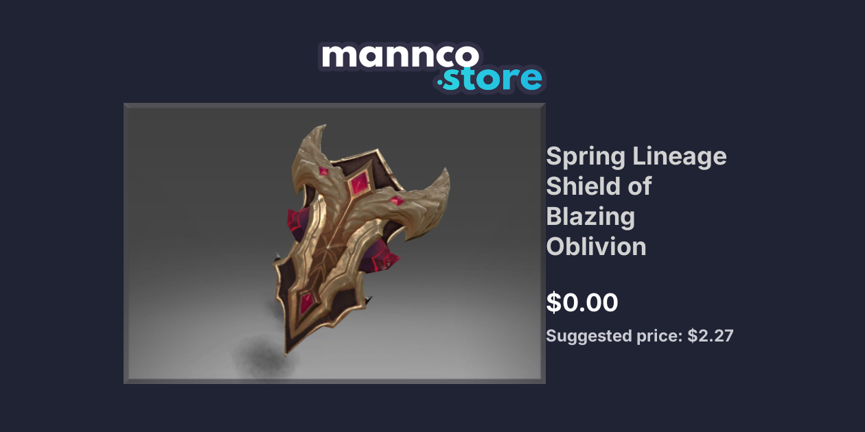Spring Lineage Shield of Blazing Oblivion | Mannco.store