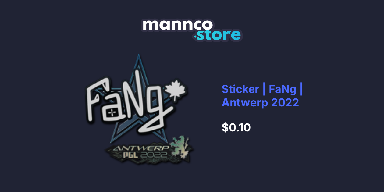 Sticker | FaNg | Antwerp 2022 | Mannco.store