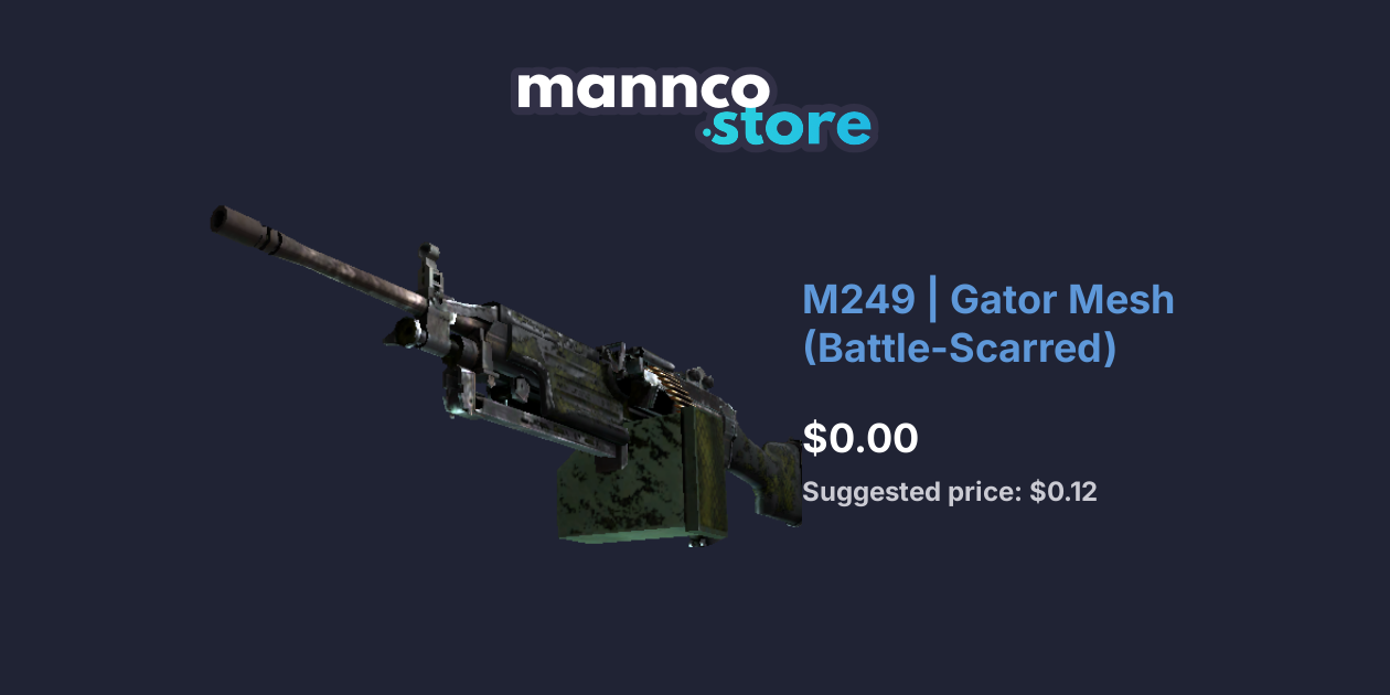 M249 | Gator Mesh (Battle-Scarred) | Mannco.store