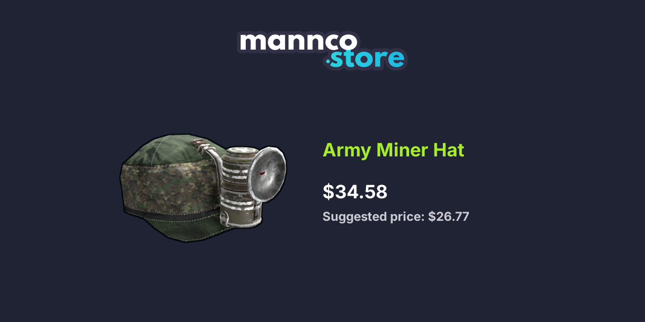 Army Miner Hat | Mannco.store