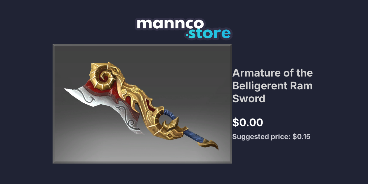 Armature of the Belligerent Ram Sword | Mannco.store