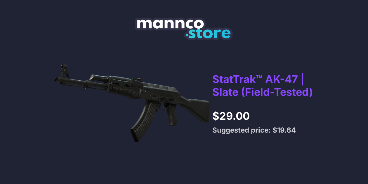 StatTrak™ AK-47 | Slate (Field-Tested) | Mannco.store