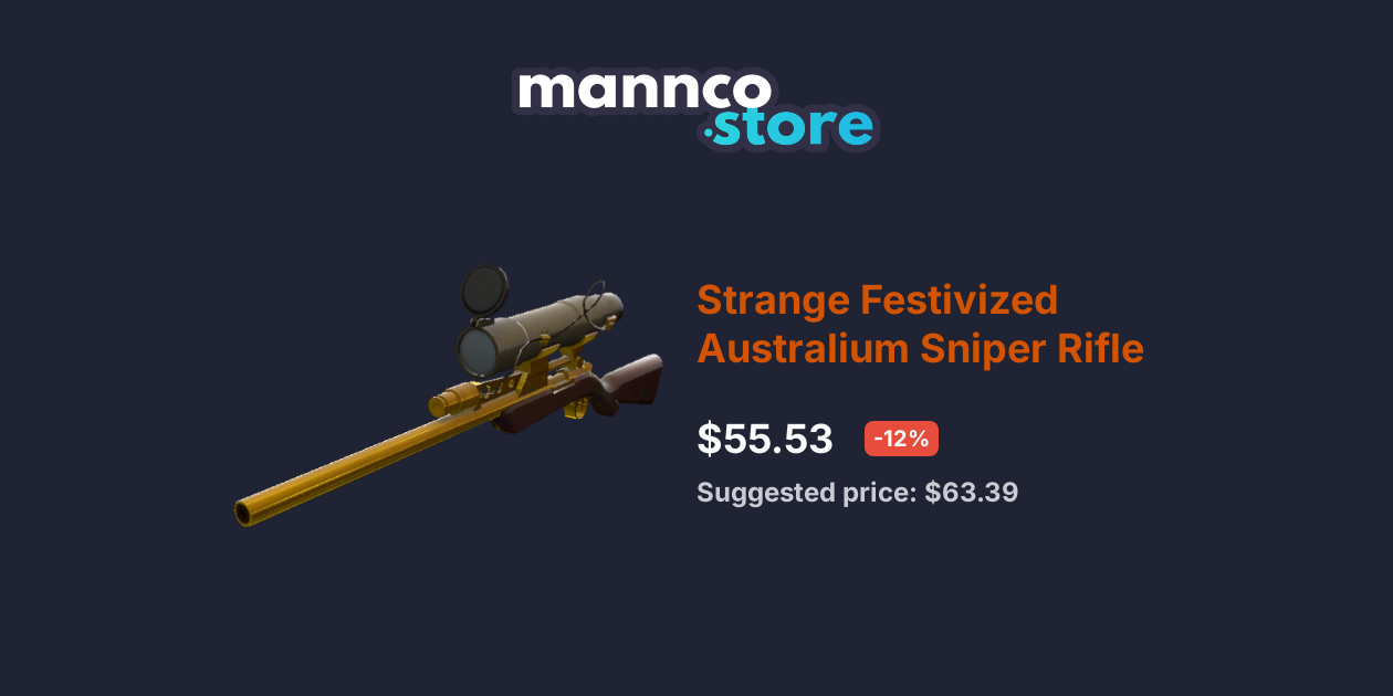 Strange Festivized Australium Sniper Rifle | Mannco.store