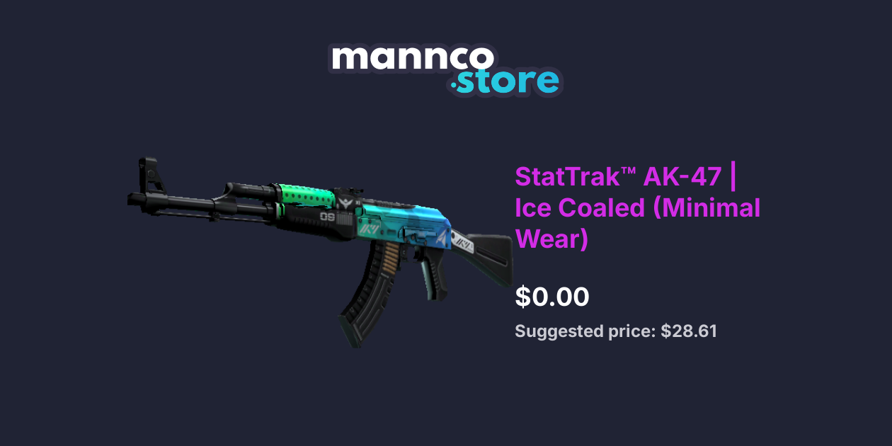 StatTrak™ AK-47 | Ice Coaled (Minimal Wear) | Mannco.store